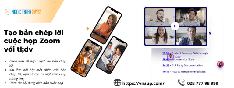 Tạo bản chép lời cuộc họp Zoom với tl;dv - chép lời cuộc họp Zoom với tl;dv