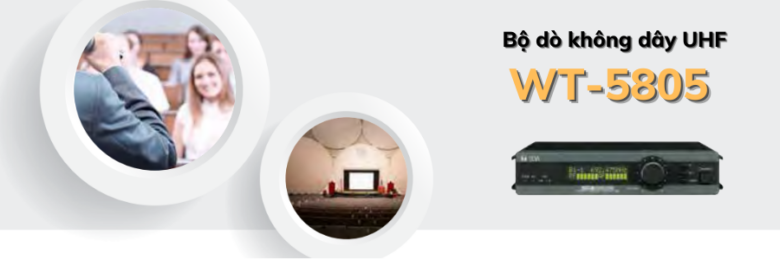 WT-5805 Bộ dò không dây UHF | Chính hãng, giá tốt