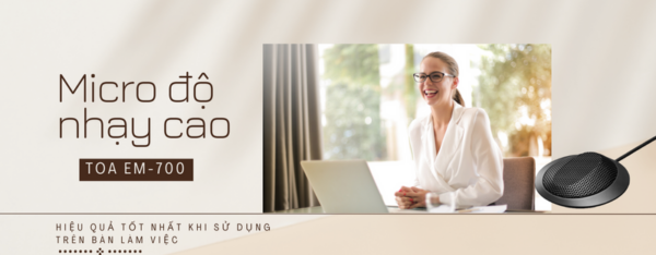 EM-700 - Micrô độ nhạy cao TOA | Chính hãng, giá tốt
