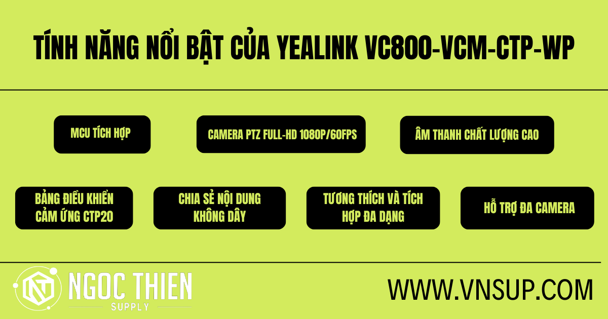 Yealink VC800-VCM-CTP-WP - Giải pháp hội nghị truyền hình cho doanh ...
