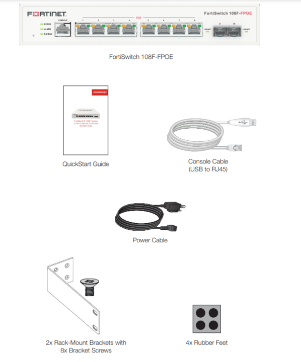 Fortinet FortiSwitch 108F-FPOE (FS-108F-FPOE) - Thiết bị chuyển mạch ...